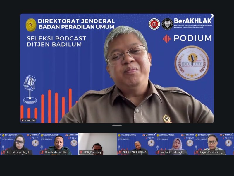 Dirganis Badilum Beberkan 3 Kunci Sukses Podcast Ditjen Badilum. Apa Saja?