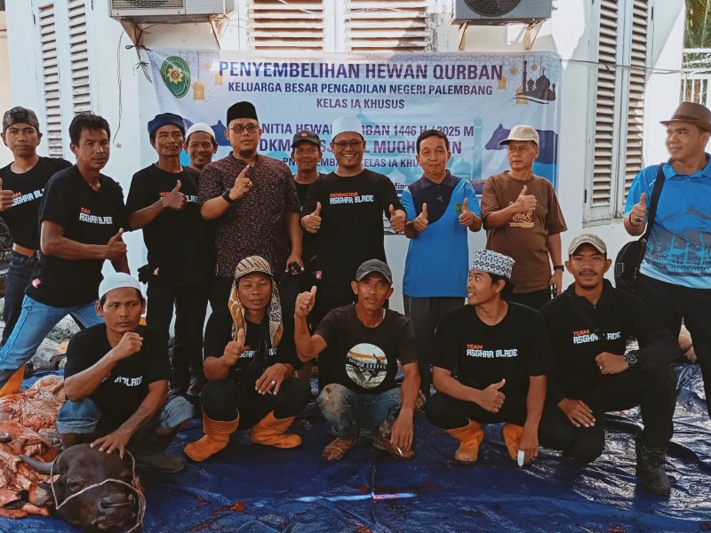 Perkuat Solidaritas Sosial, PN Palembang Kurban 4 Ekor Sapi
