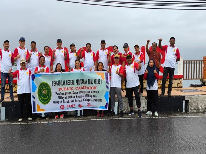 PN Tual Gelar Public Campaign ZI, No Korupsi No Gratifikasi
